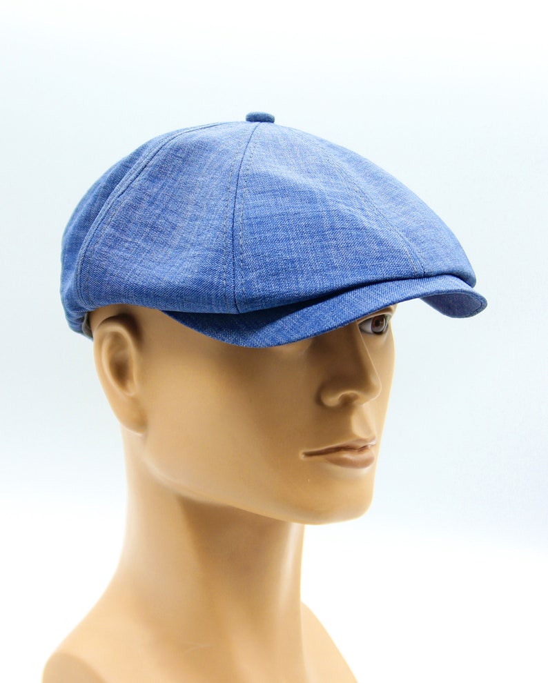 Summer Men's News Boy Cap Hat Cotton Blue Jeans - Etsy