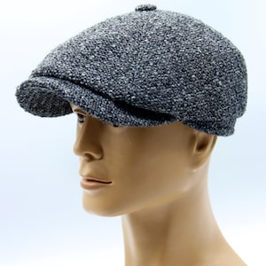 Men's Wool Tweed Newsboy Cap Grey. - Etsy