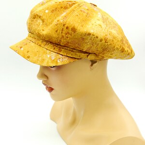 Women's Leather Cap Newsboy Baker Boy Hat - Etsy