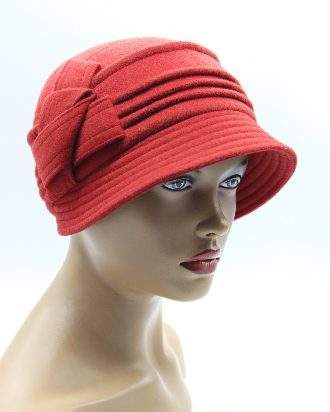 Cloche Winter Hats Women's Style - Ladies Flapper Vintage Victoria Red ...