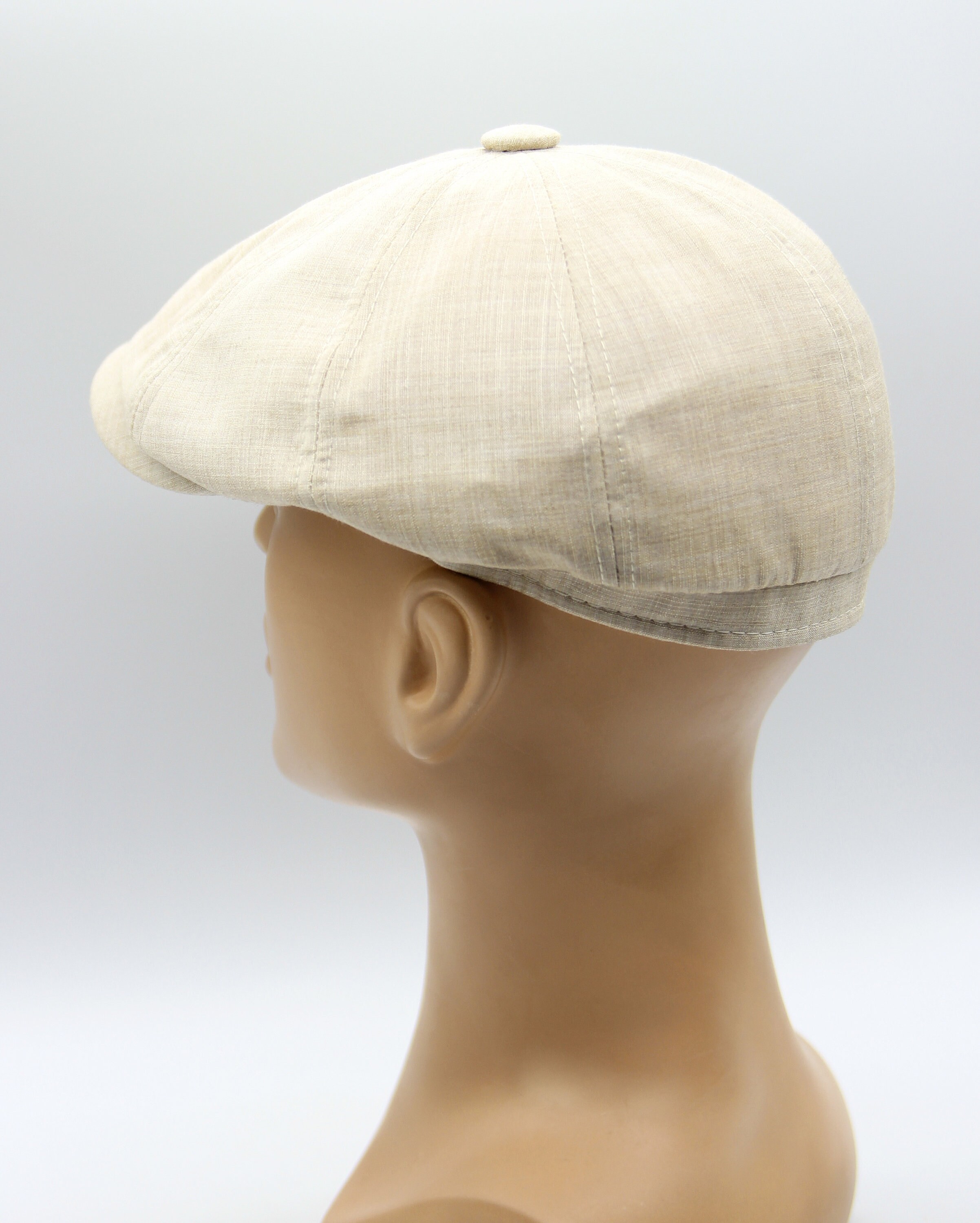 Summer Beige Newsboy Hat Men's Cotton Cap Trendy - Etsy