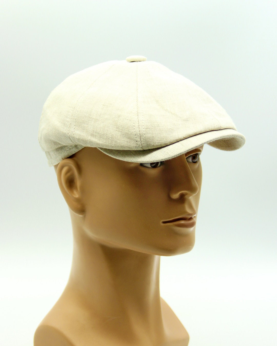 Men's Summer Linen Cap Beige. - Etsy