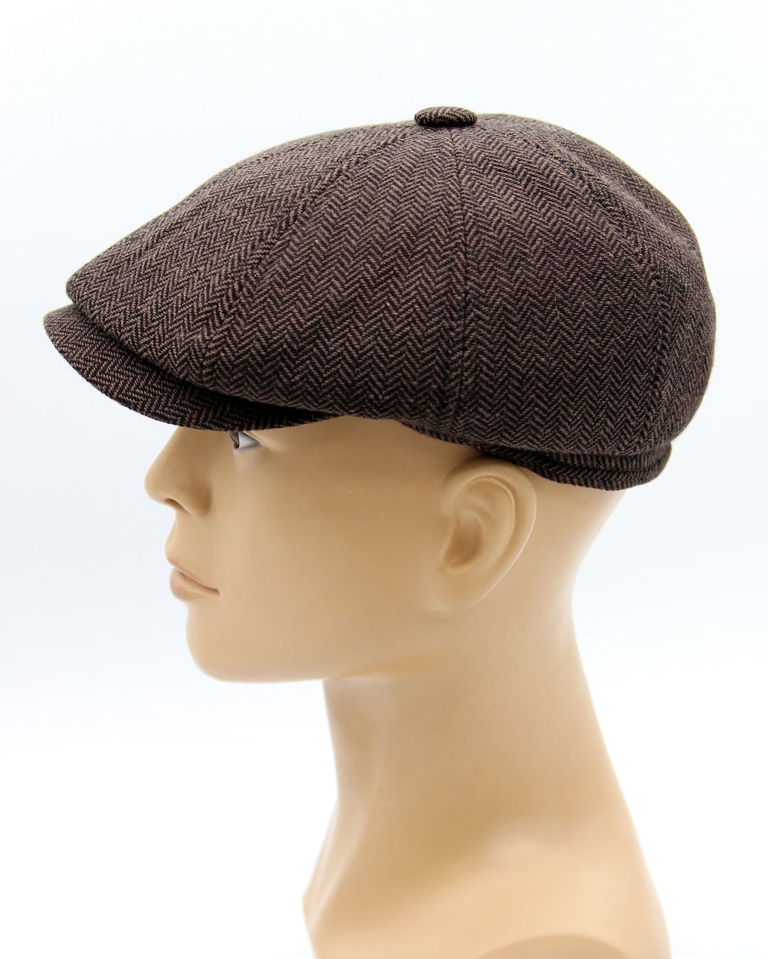 Brown Newsboy Hat Wool Baker Boy Cap - Etsy