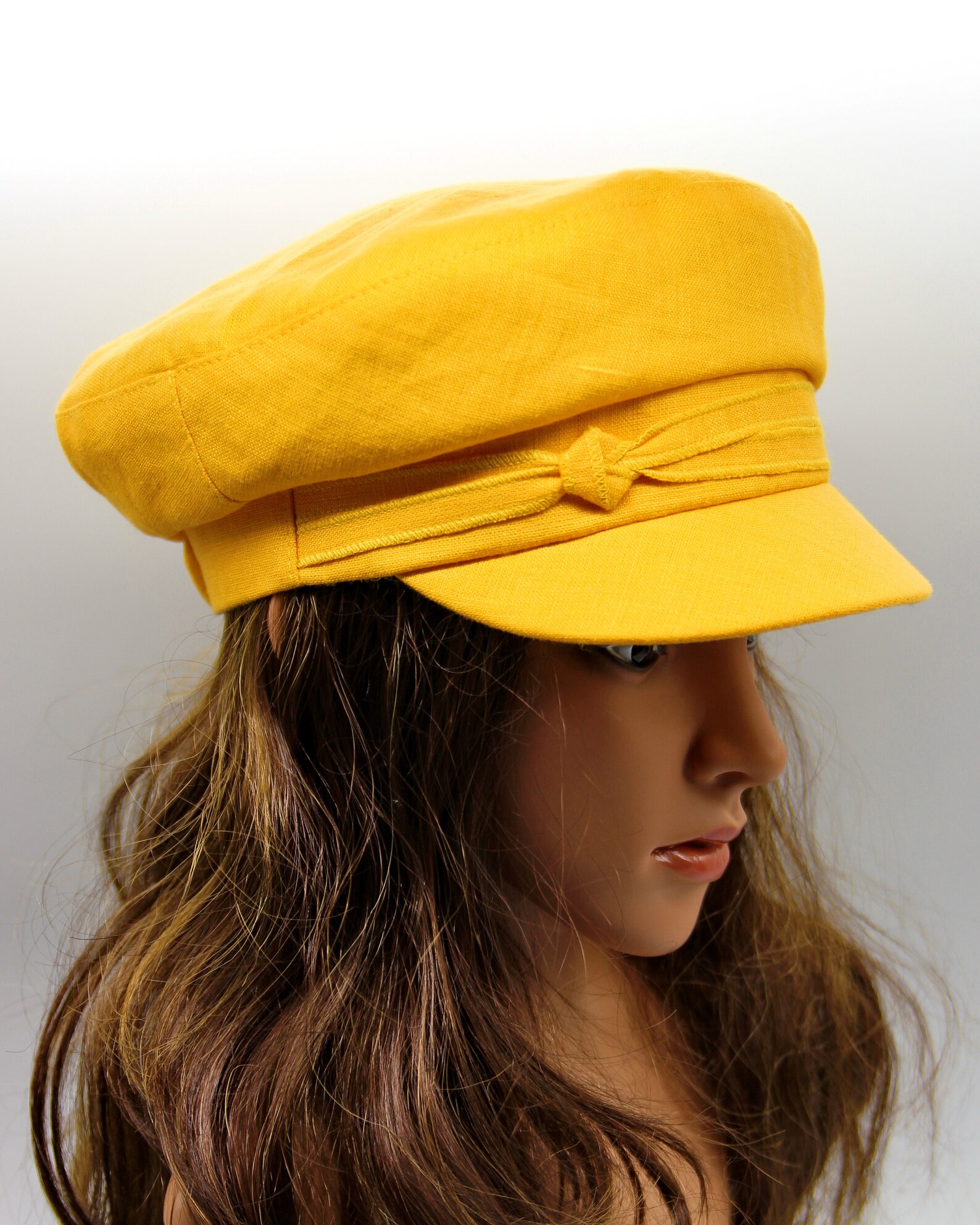 Women's Summer Breton Cap Cotton Linen Newsboy Hat Baker - Etsy