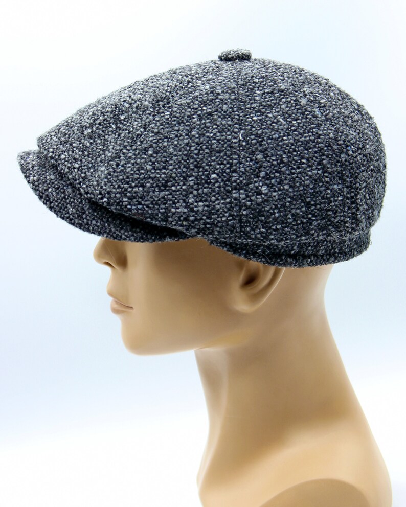 Men's Wool Tweed Newsboy Cap Grey. - Etsy
