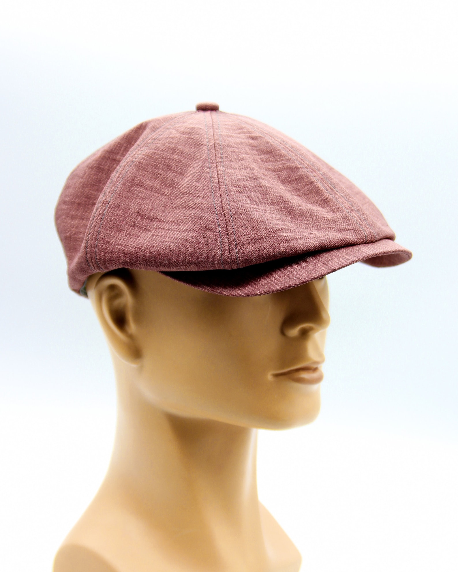 Burgundy newsboy hat summer men's cotton cap trendy | Etsy