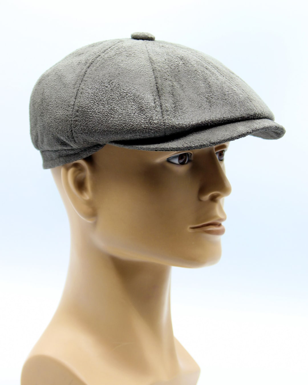 Faux Suede Newsboy Cap Baker Boy Hat Grey - Etsy