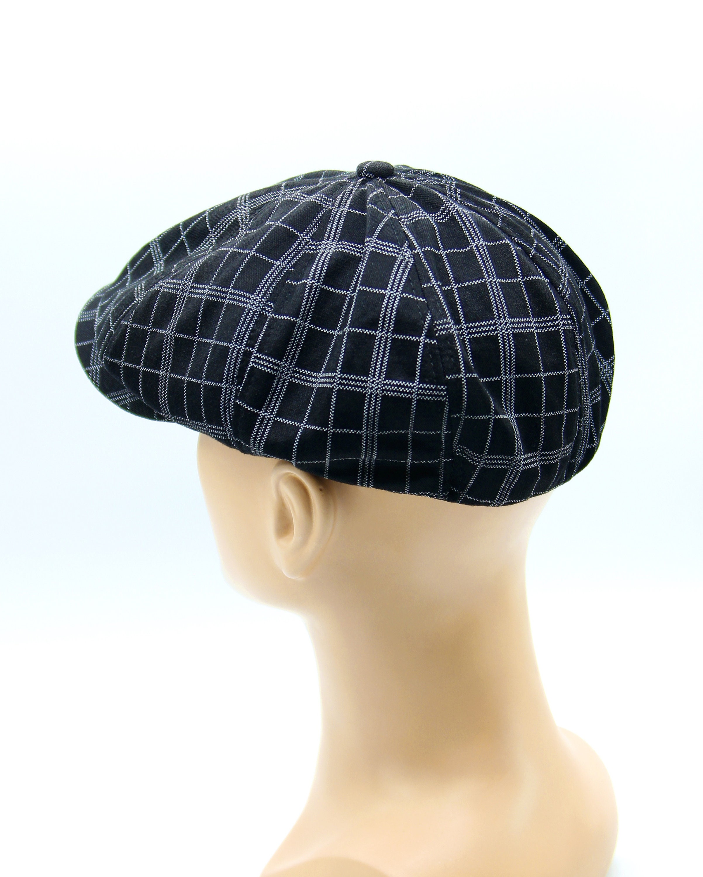 Summer Newsboy Cap Men's Black | Etsy