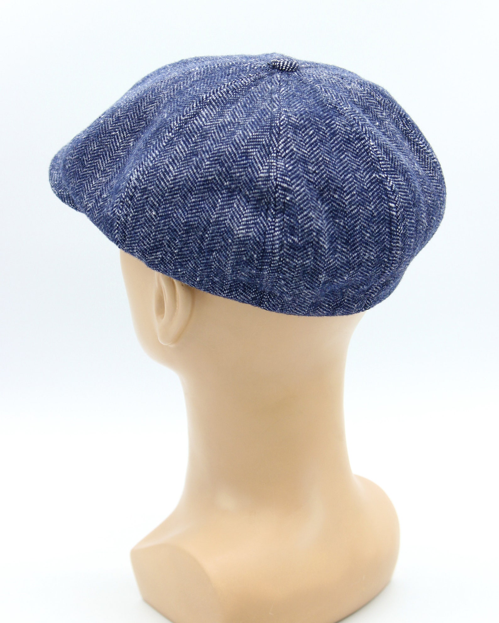 Newsboy 8 Panel Cap Slouchy Baker Boy Men's Hat Blue. - Etsy
