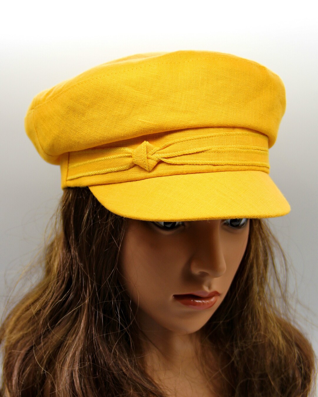 Women's Summer Breton Cap Cotton Linen Newsboy Hat Baker Boy Yellow - Etsy
