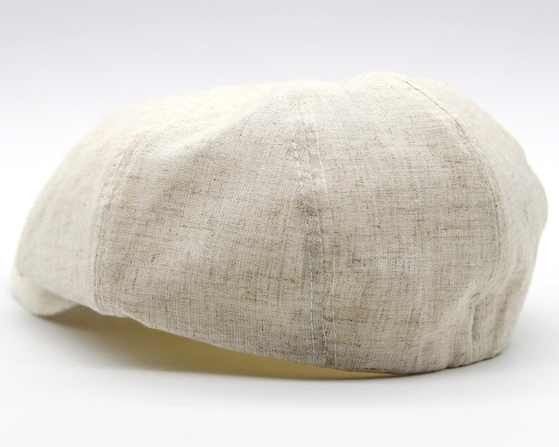 Natural Linen Summer Newsboy Cap for Men Paperboy Style Classic Beige ...