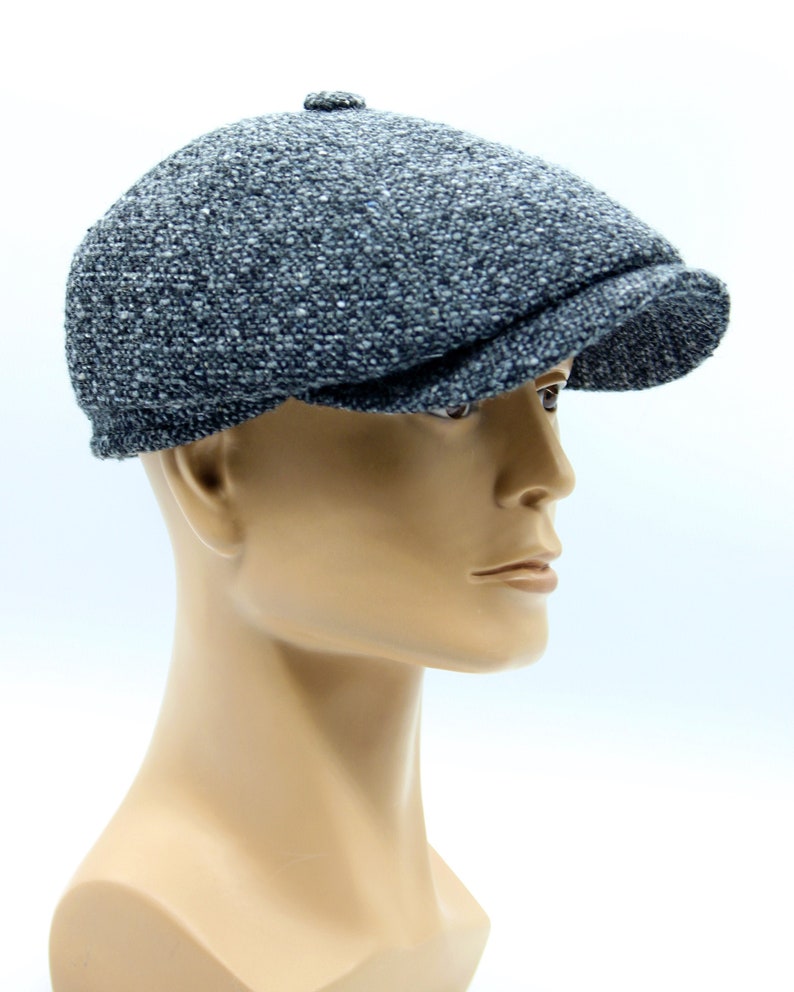 Men's Wool Tweed Newsboy Cap Grey. - Etsy