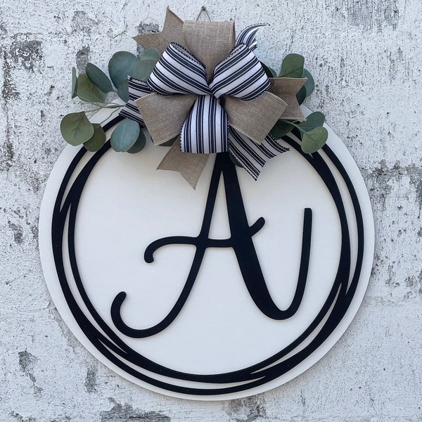 Initial Wreath - Etsy