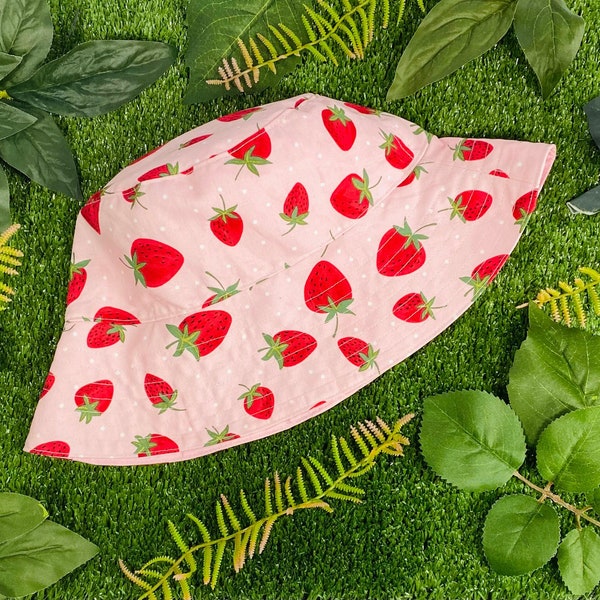Strawberry Bucket Hat - Etsy