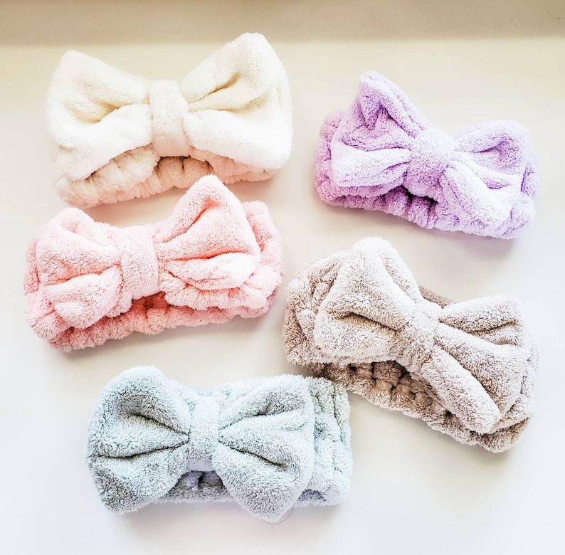 Bow Face Wash Head Band - Etsy