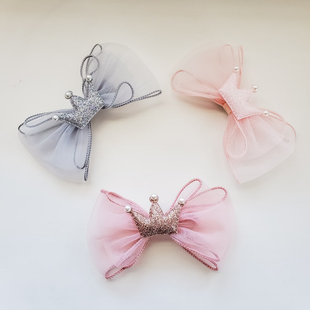Glitter Crown Hair Clip - Etsy