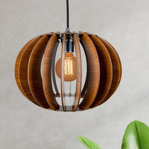 NEFI Wood Pendant Light Pendant Lighting Light Fittings | Etsy