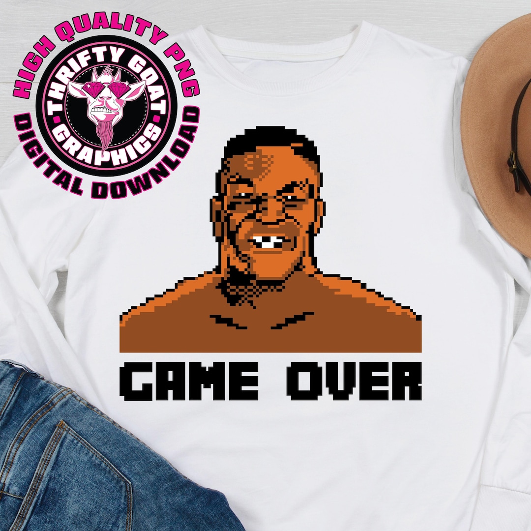 8-bit Mike Tyson 'game Over' PNG (digital Download) - Etsy