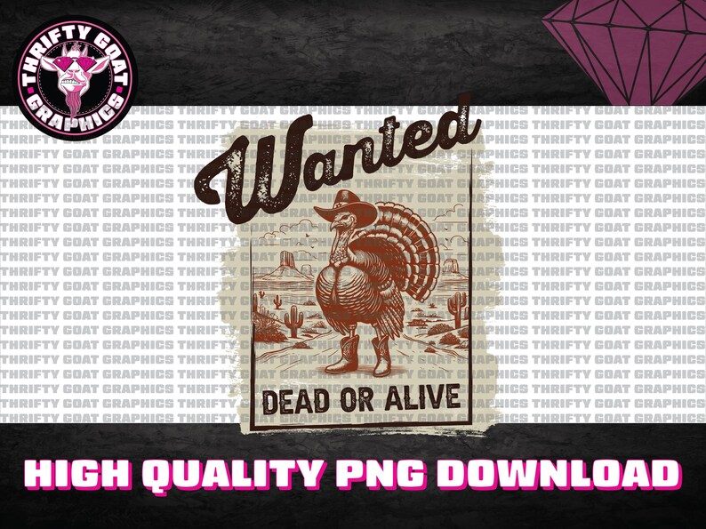 Wanted Turkey PNG, Western Thanksgiving, Turkey Hunter (digital ...