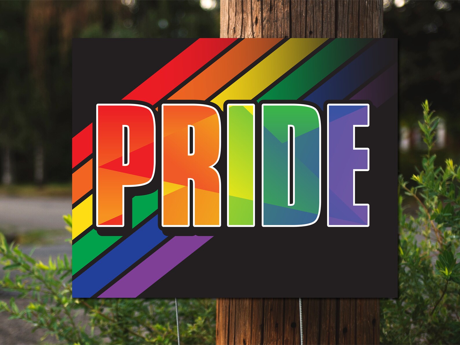 Pride Sign, LGBTQ Pride Sign, Pride Support Outdoor Lawn Sign, LGBTQ ...