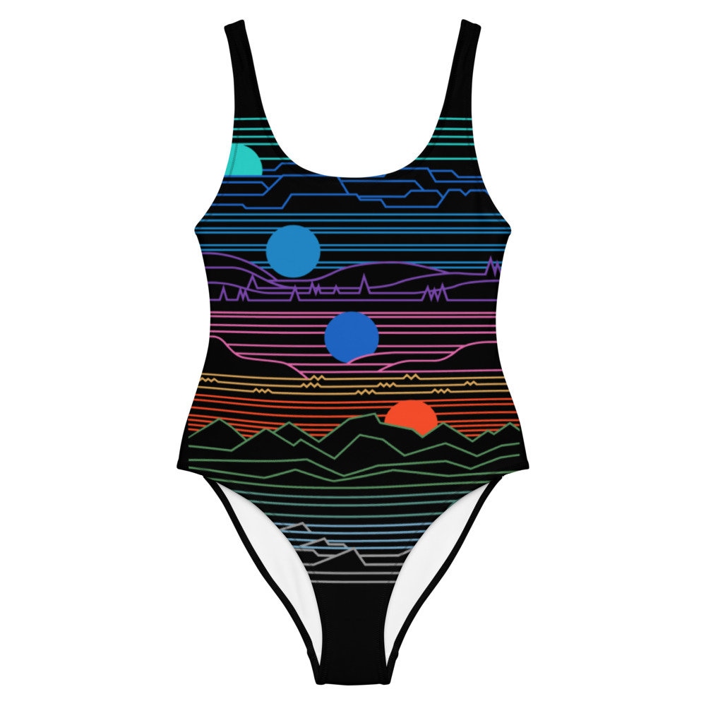 Neon Sun Swimsuit / Sunset Swimsuit / Sunrise Swimsuit / Nature ...