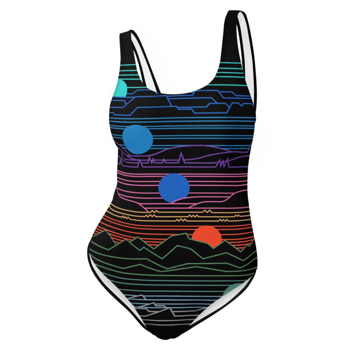 Neon Sun Swimsuit / Sunset Swimsuit / Sunrise Swimsuit / Nature ...