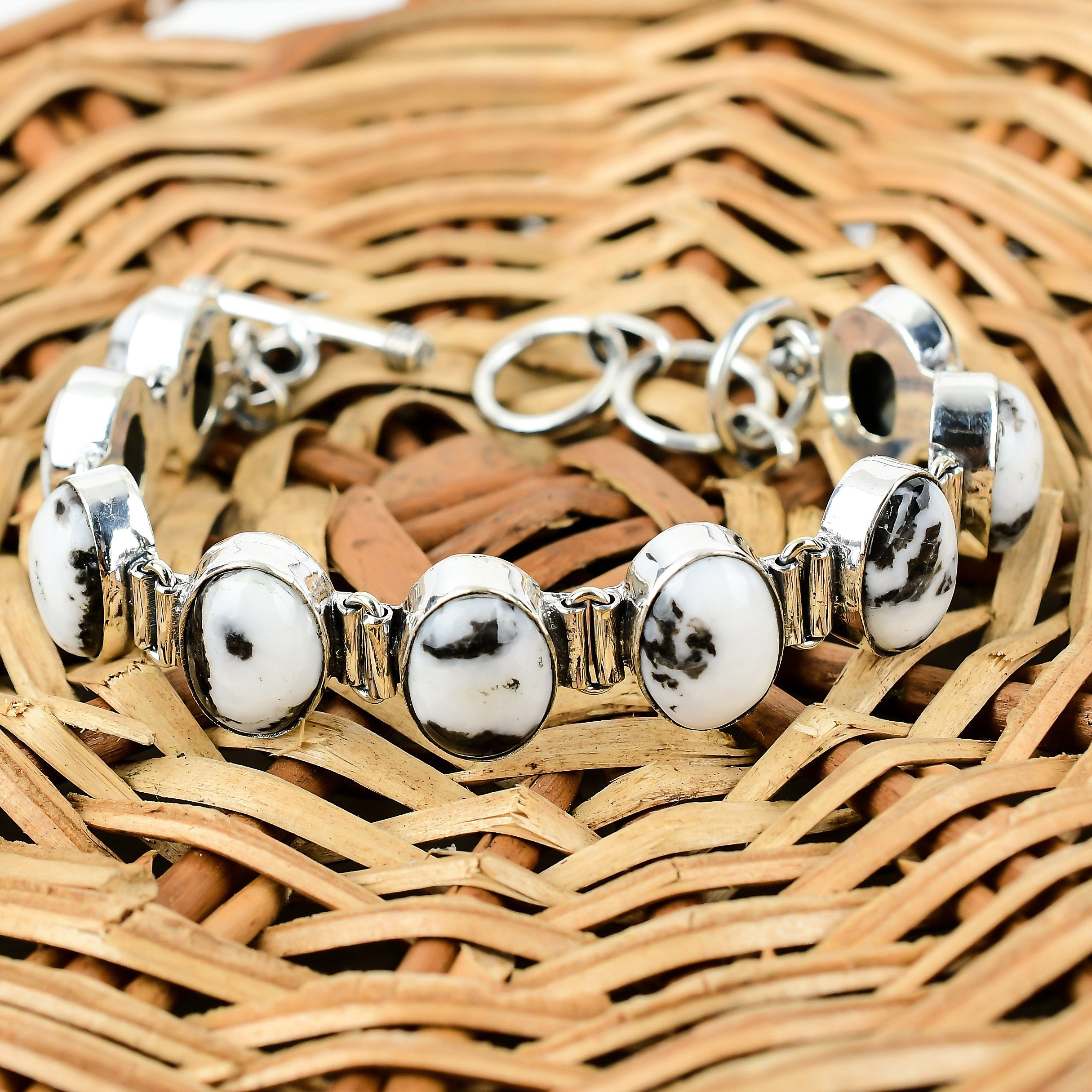 Navajo White Buffalo Turquoise Sterling Silver Bracelet, Buffalo ...