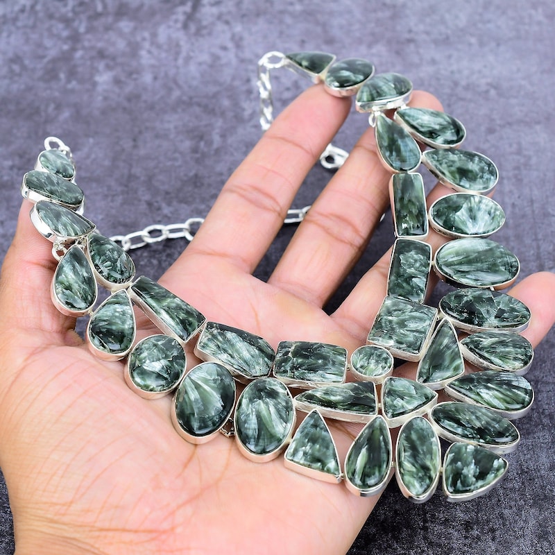 Green Stone Necklace - Etsy