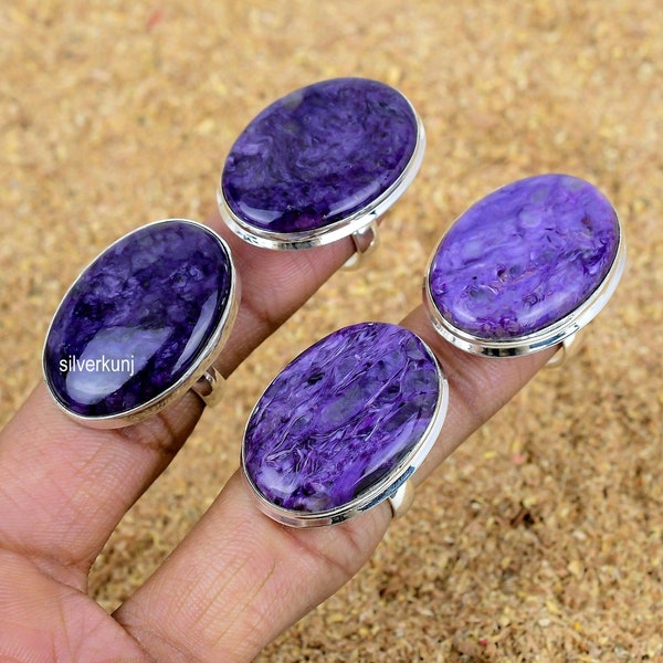 Charoite Ring - Etsy
