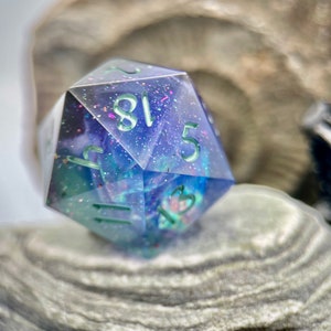 Blue Galaxy D20 20 Sided Dice, RPG D&D, Dungeons and Dragons ...