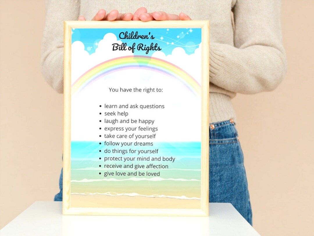 Children's Bill of Rights - Wall Decor - Wall Hanging - Children's ...