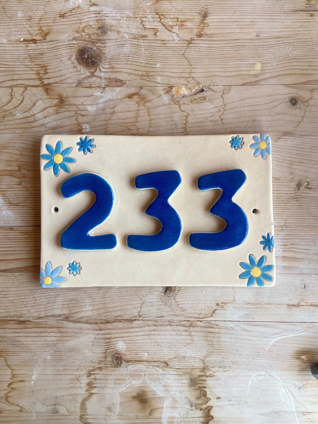 Ceramic Tile , Tile With Number, House Sign, Number , Custom Made Tile ...