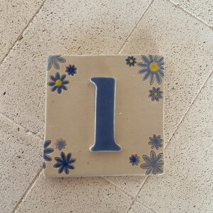 Ceramic Tile , Tile With Number, House Sign, Number , Custom Made Tile ...