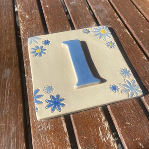 Ceramic Tile , Tile With Number, House Sign, Number , Custom Made Tile ...