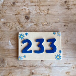 Ceramic Tile , Tile With Number, House Sign, Number , Custom Made Tile ...
