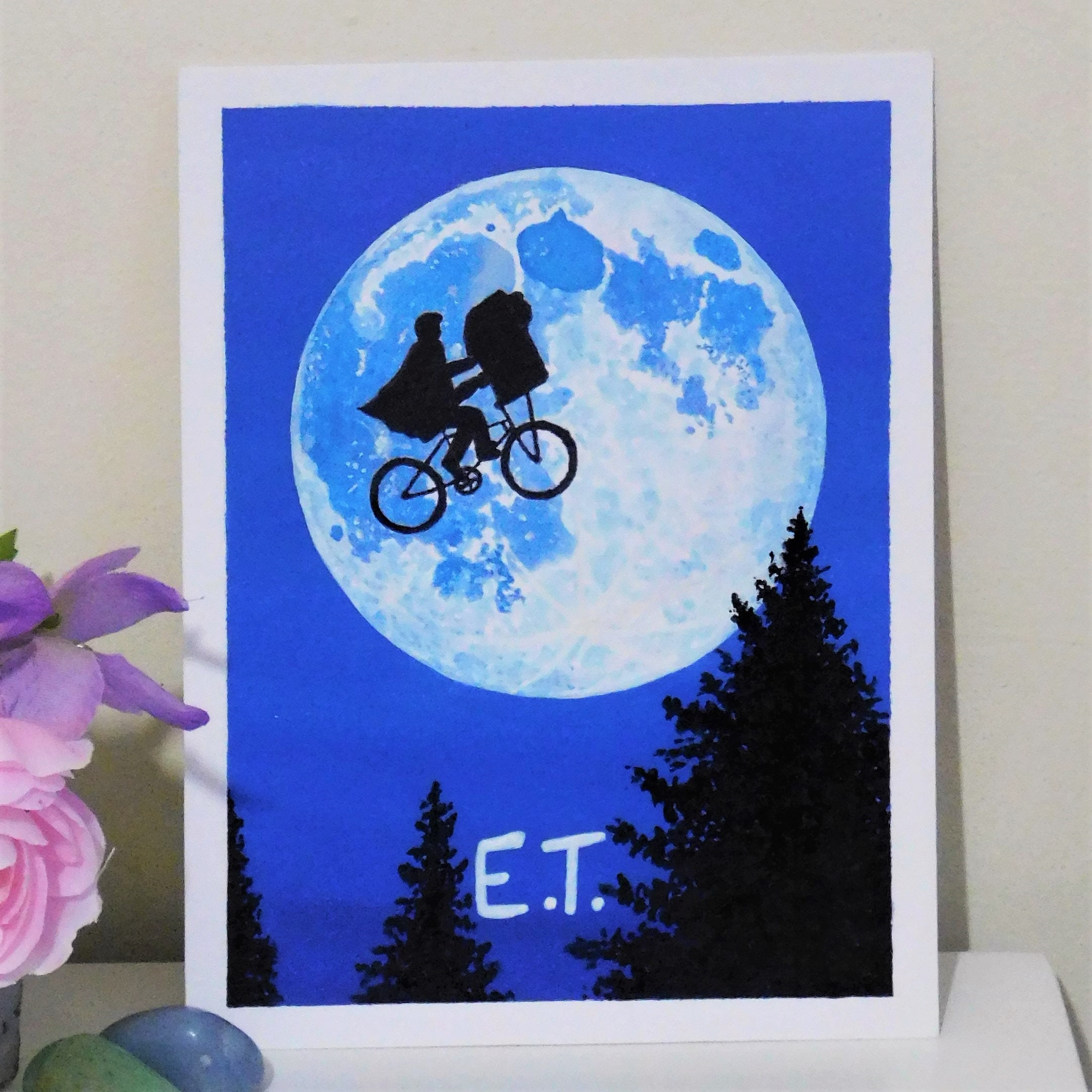 E.T. Movie Poster Original Acrylic Painting on Paper - Etsy