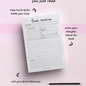 Books Reading Journal Printable Reading Tracker Reading Log - Etsy