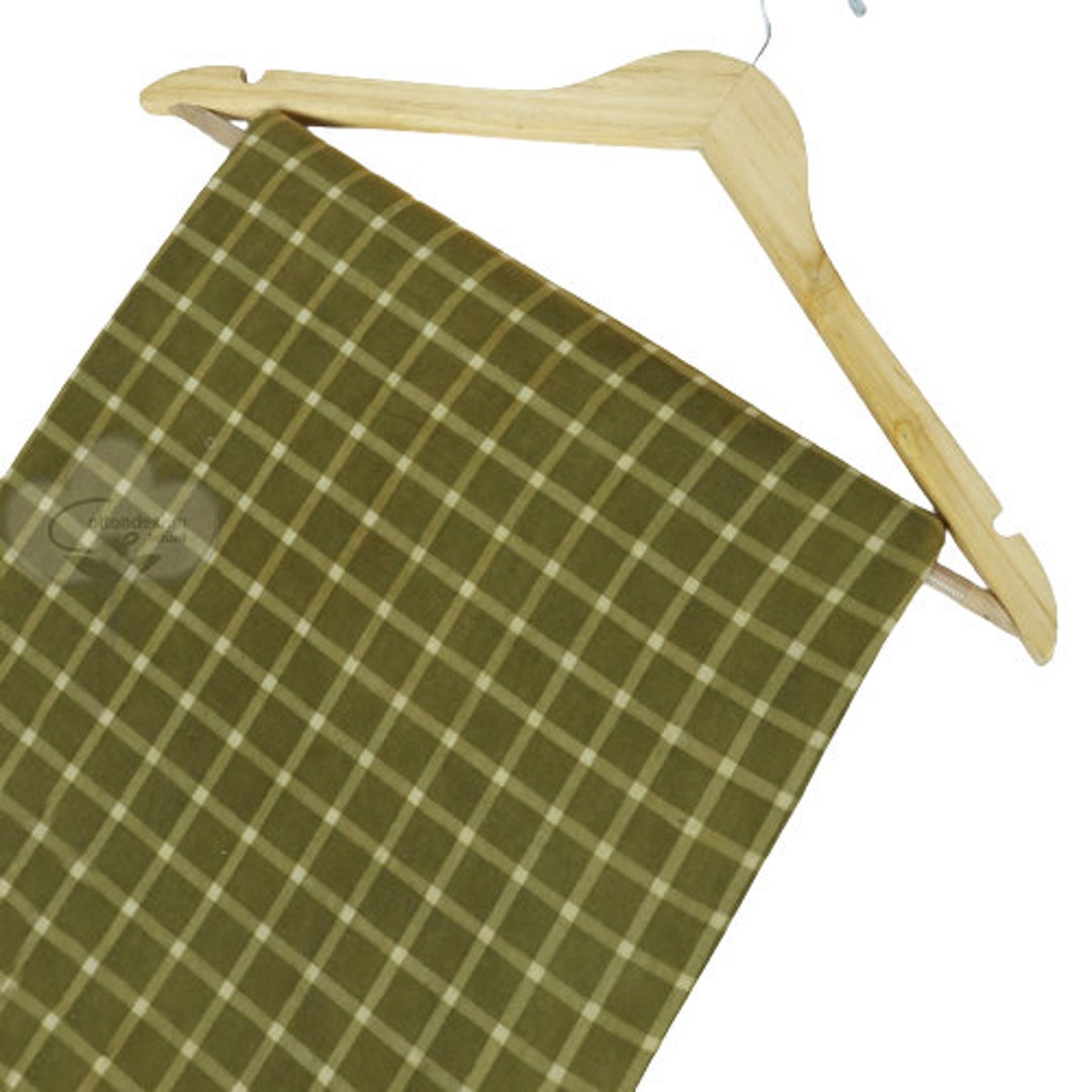 Soft Cotton Checks Fabric Hand Block Print Green Color - Etsy