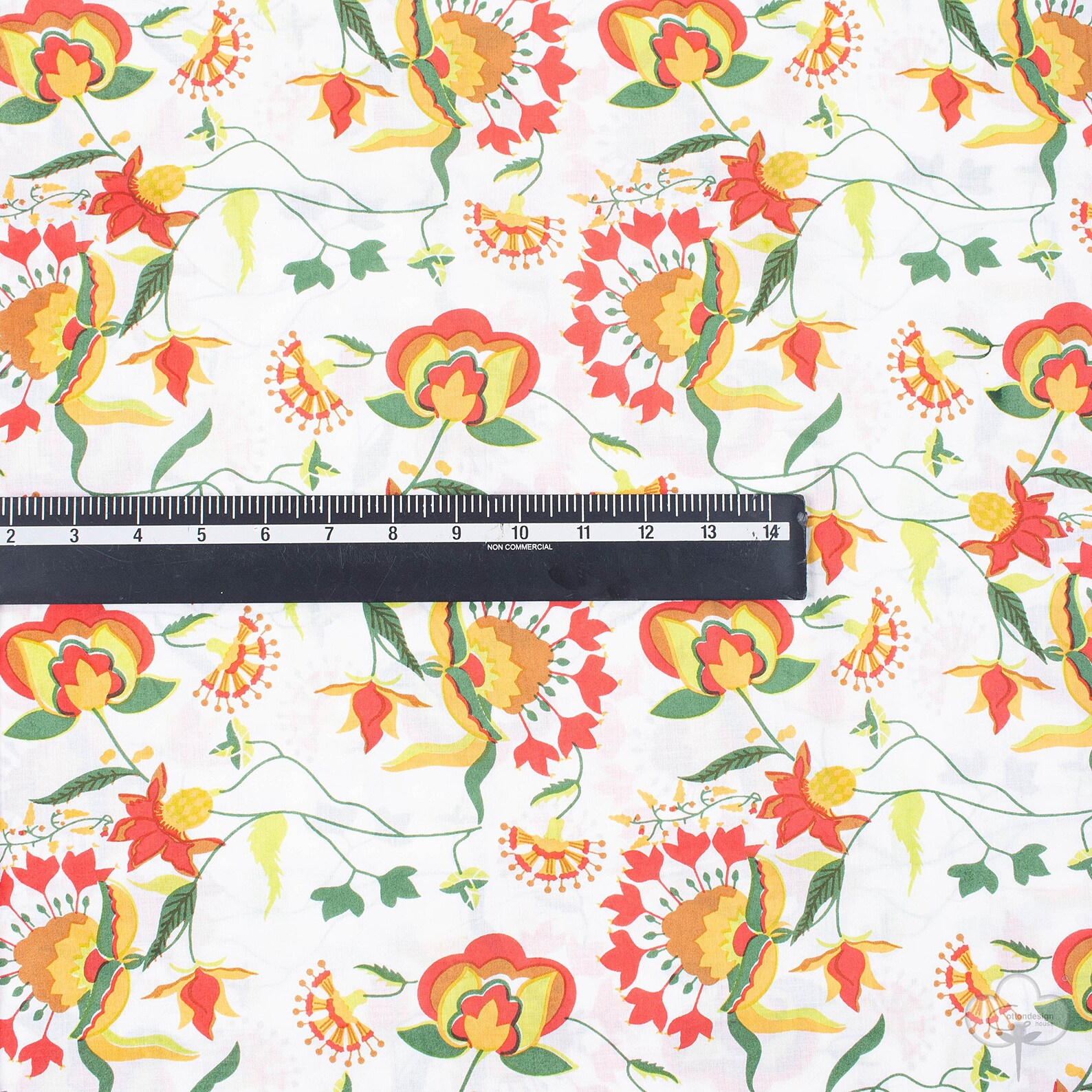 Multi Color Floral Fabric Hand Block Print Fabric Indian Cotton Running ...