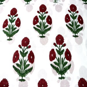 Mughal Buta Block Print Fabric Indian Hand Block Print - Etsy