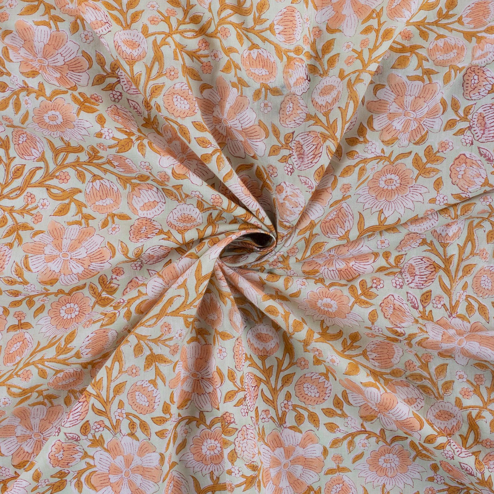 Multi Color Bundle Fabric Hand Block Floral Print Fabric Indian 100% ...