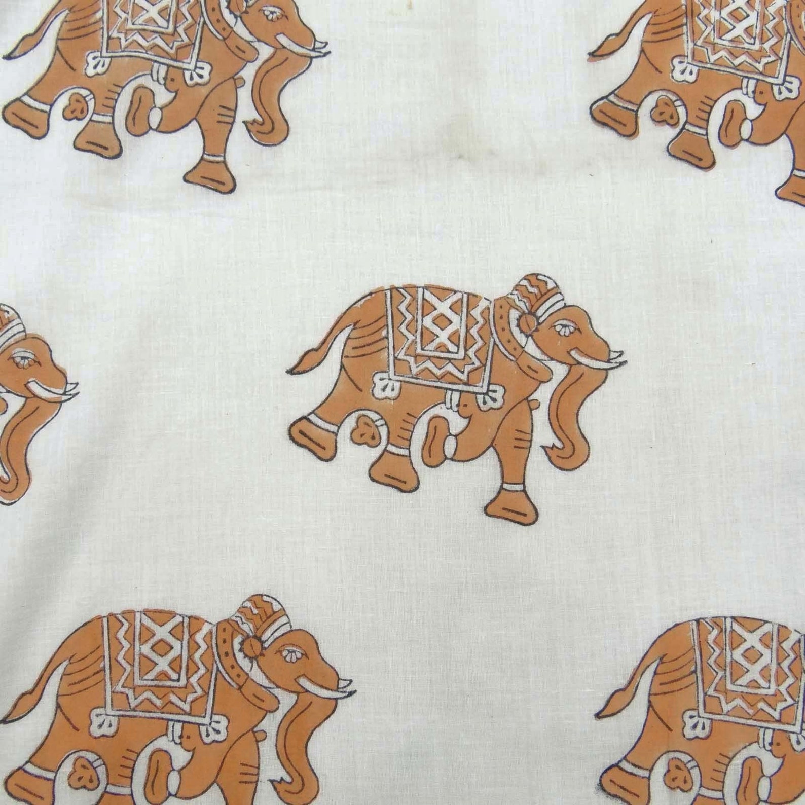 Elephant Print Indian Handmade Hand Block Print 100% Cotton | Etsy