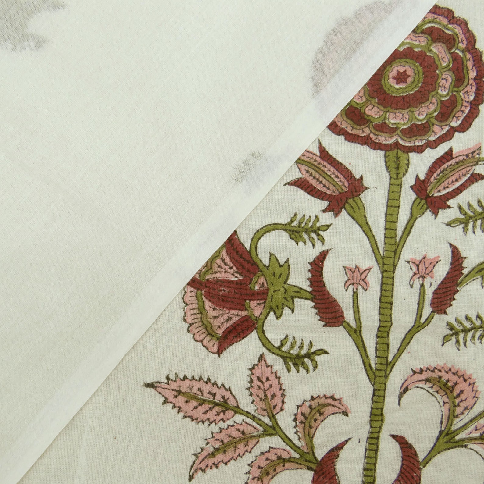 Pink Multi Floral Hand Block Print Indian Handmade 100% Cotton - Etsy