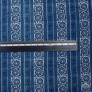 Indigo Blue Hand Block Print Summer Dress Home Decor Indian 100 % Pure ...