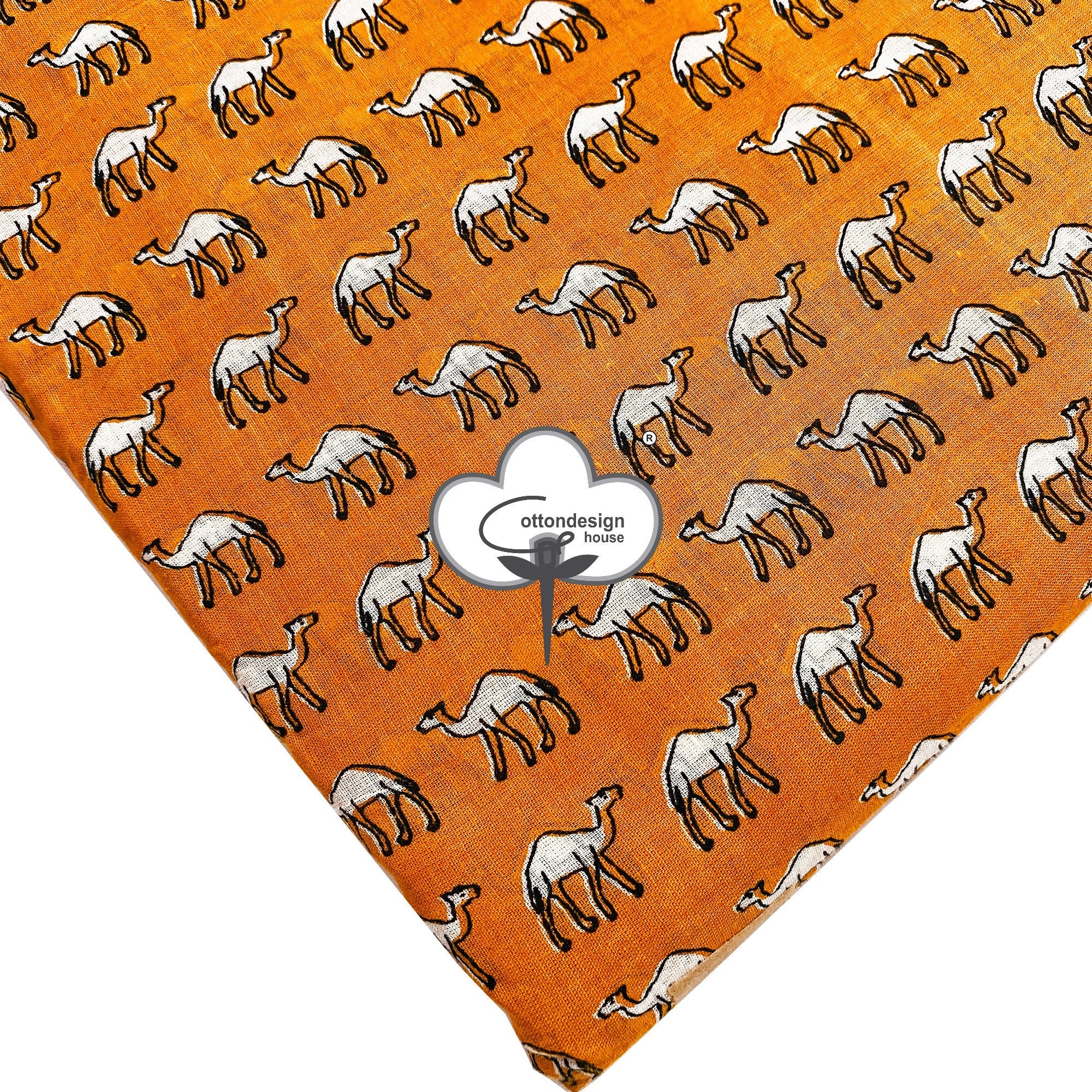 Animal camel print fabric Cotton Fabric Hand Block Print | Etsy