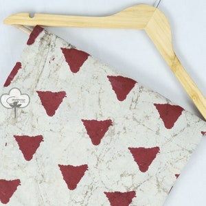 Red Color Triangle Cotton Printed Fabric, Hand Block Print Fabric by ...