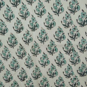 Floral Block Print Fabric Cotton Summer Dress Fabric by the - Etsy