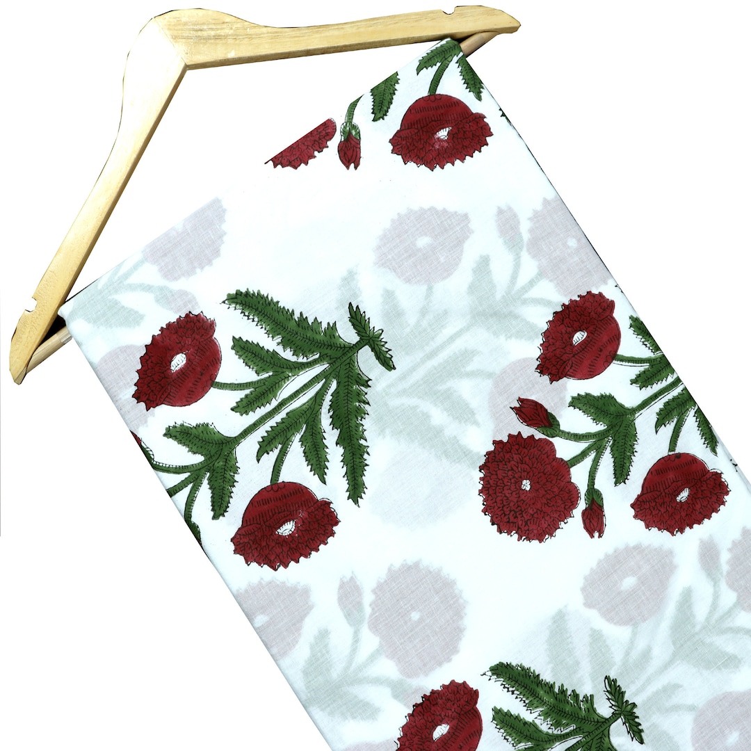 Mughal Buta Block Print Fabric Indian Hand Block Print - Etsy