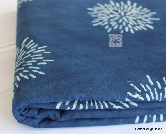 Blue Multi Indigo Hand Block Print Indian Handmade 100% Cotton - Etsy