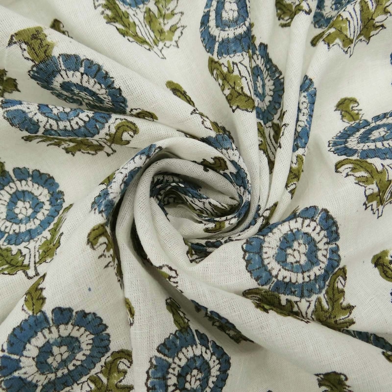 Indian Block Print Fabric - Etsy